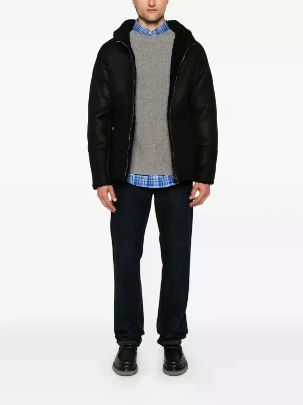 ERALDO Hooded Leather Jacket
