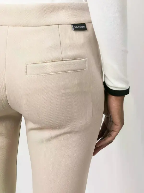 COURREGES Mid-rise Flared Trousers - Neutrals