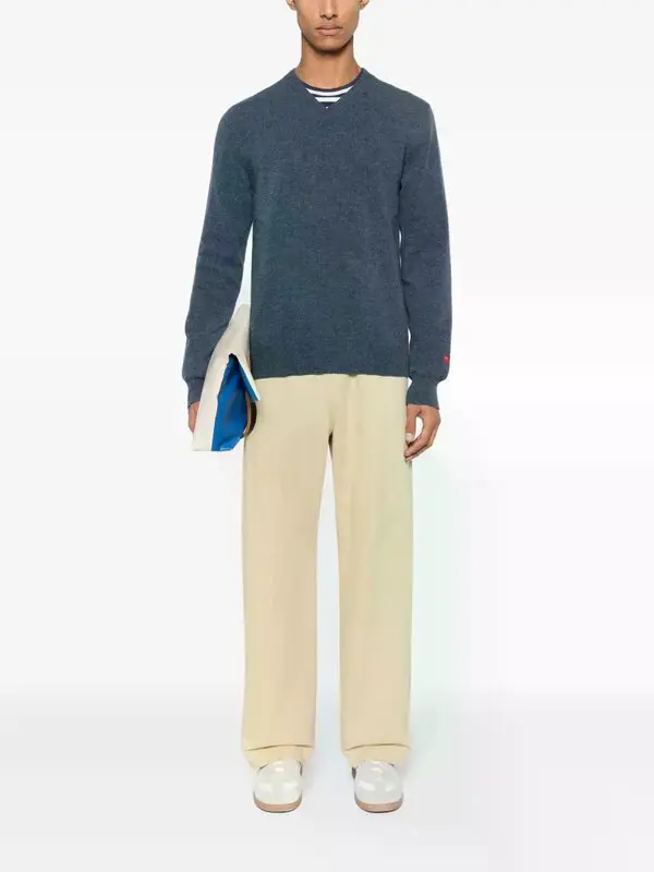 Play Comme Des Garcon Logo-appliqué Wool Jumper