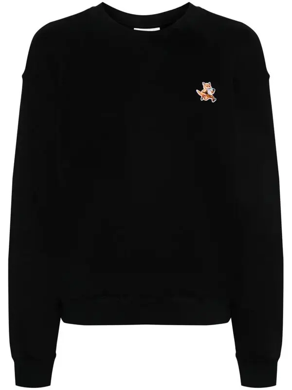 Maison Kitsuné Fox-appliqué Crewneck Sweatshirt