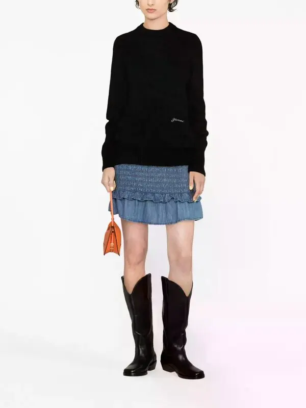 GANNI Crew-neck Alpaca Wool-blend Jumper