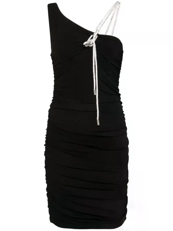Off-White Asymmetric Crepe Mini Dress