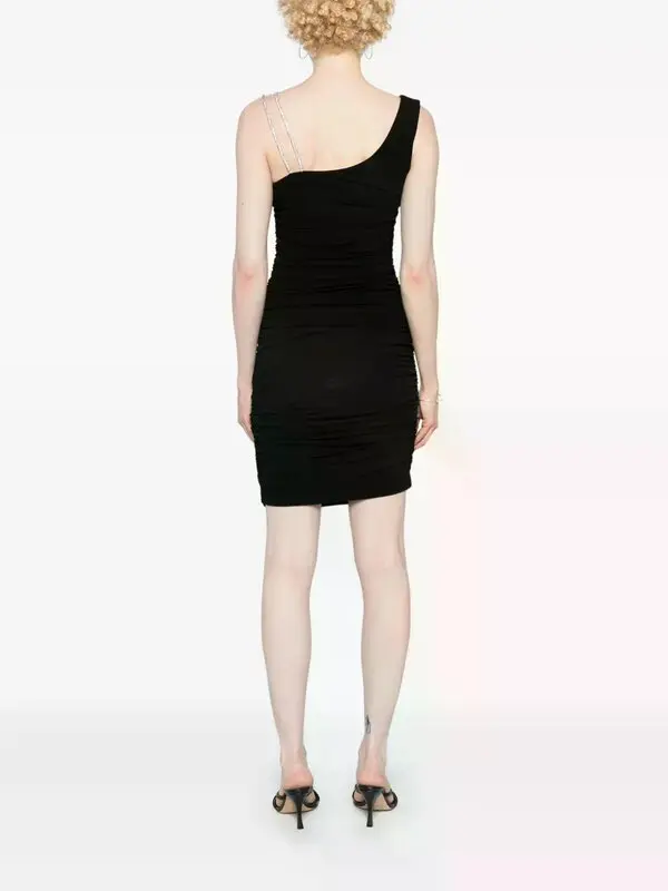 Off-White Asymmetric Crepe Mini Dress
