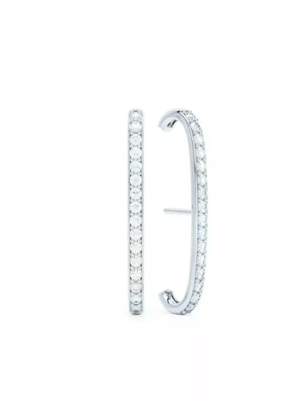 LOEV 14kt White Gold Allday Diamond Ear Cuffs - Silver