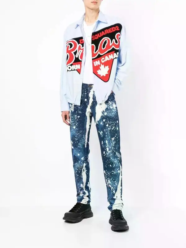 Dsquared2 Logo-patch Long-sleeve Shirt