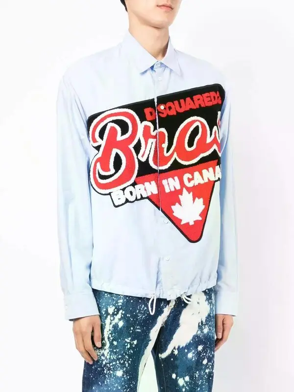 Dsquared2 Logo-patch Long-sleeve Shirt
