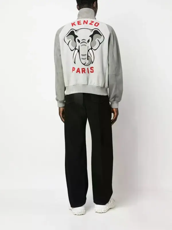 Kenzo Colour-block Logo-print Bomber Jacket