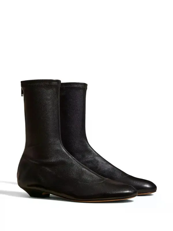 Khaite Apollo Leather Ankle Boots