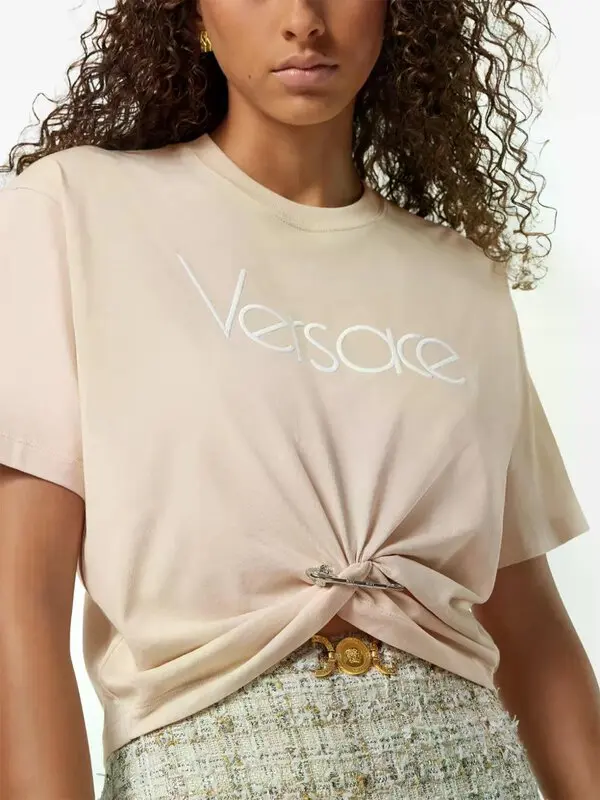Versace Safety Pin Cropped T-shirt