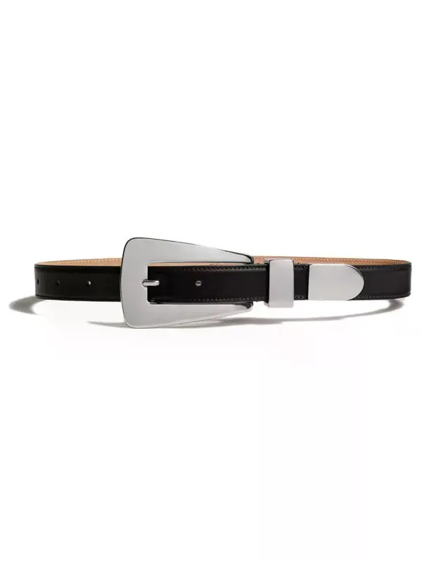 Khaite Buckle Leather Belt - Black
