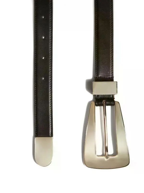 Khaite Buckle Leather Belt - Black