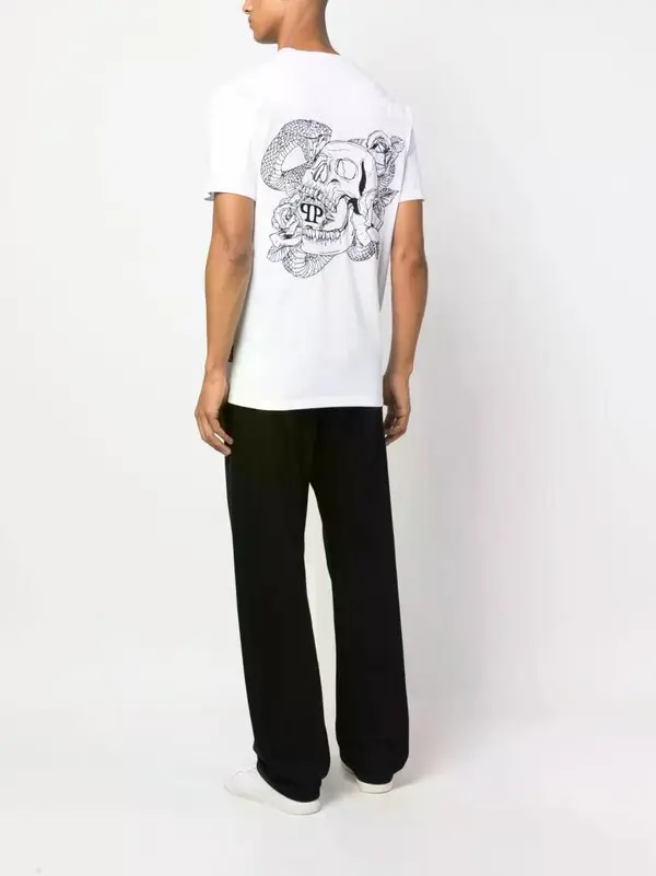 Philipp Plein Logo-patch Zip-detailing T-shirt