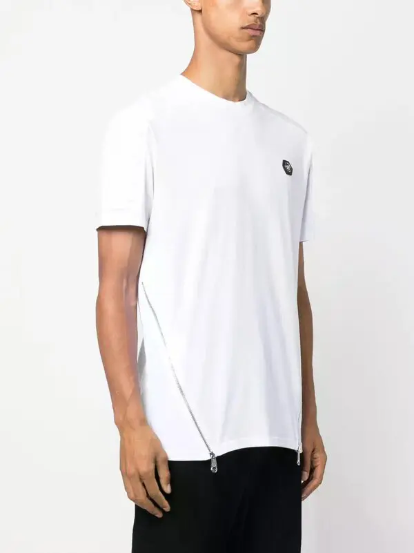 Philipp Plein Logo-patch Zip-detailing T-shirt