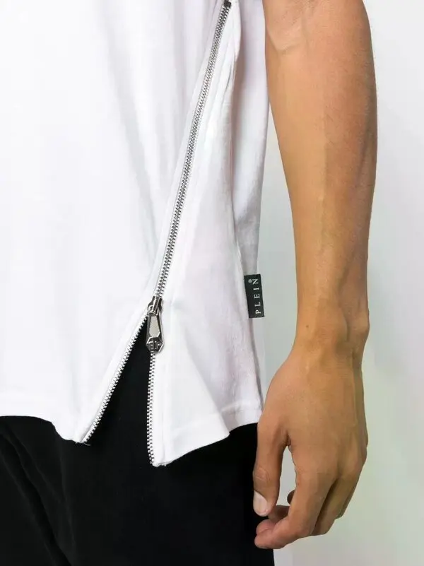 Philipp Plein Logo-patch Zip-detailing T-shirt