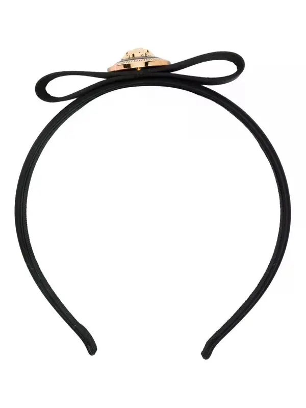 Versace Ribbon Headband With Medusa '95 Motif - Black