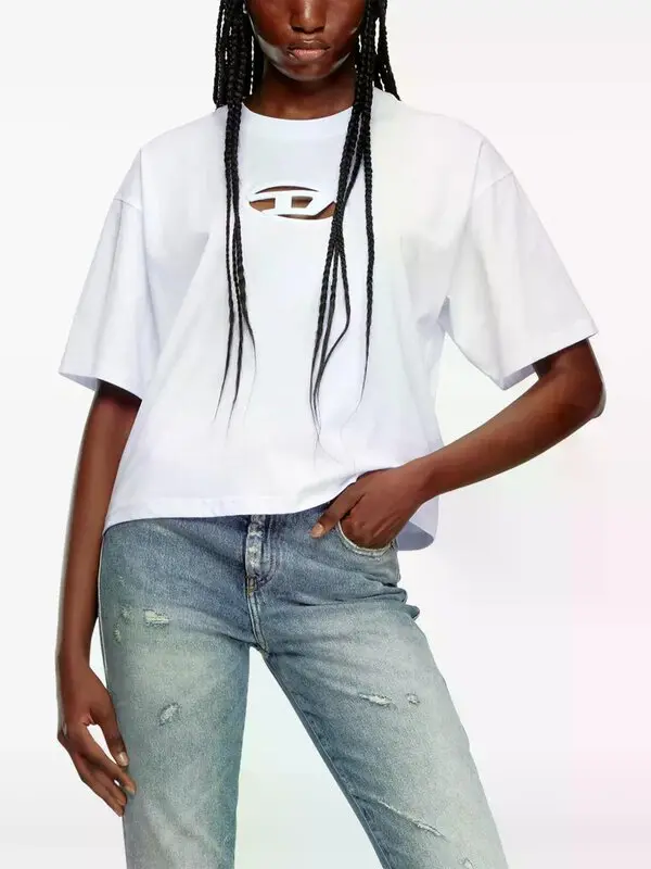 DIESEL® T-buxt-crop-od Cotton T-shirt