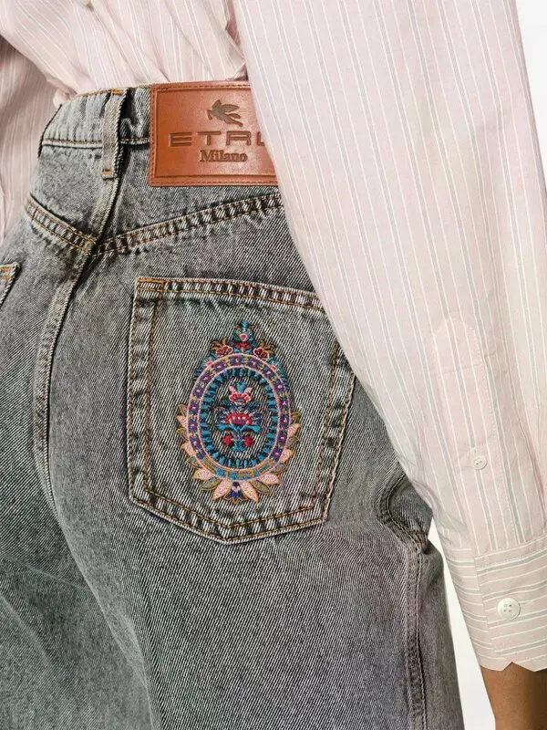 Etro Embroidered Flared Jeans