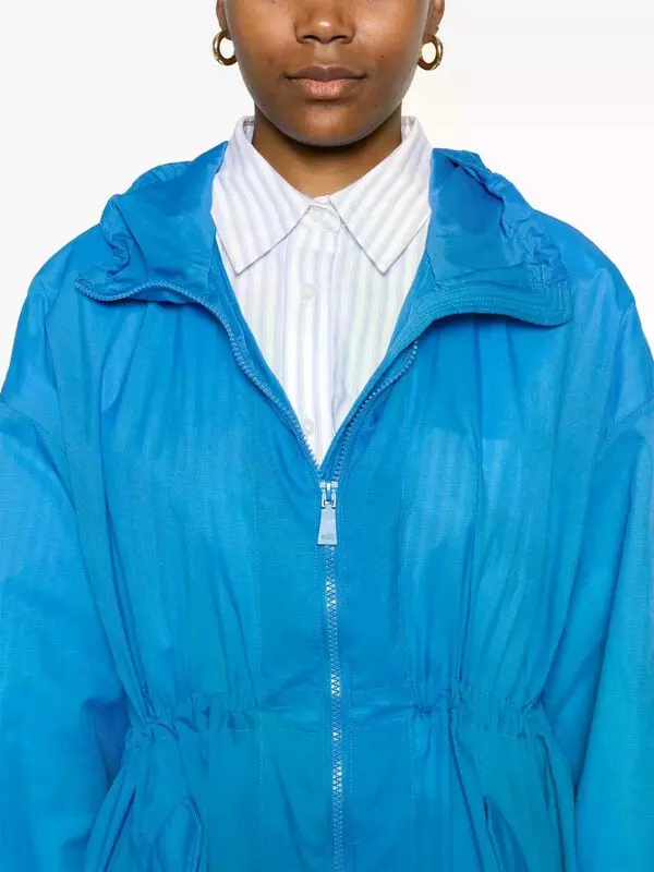Add Logo-embroidered Coat - Blue