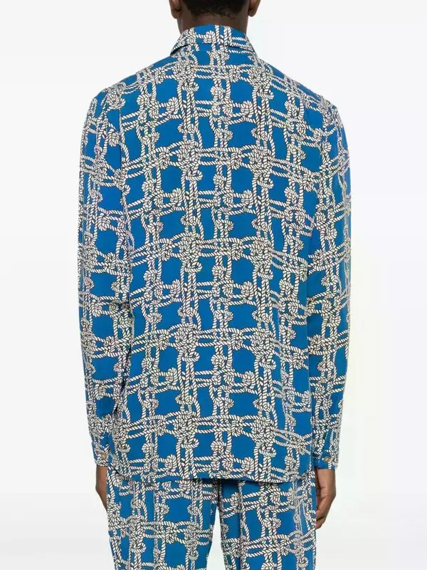 AMIR SLAMA Graphic-print Satin Shirt