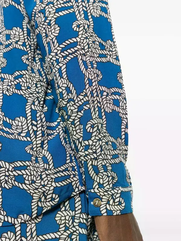 AMIR SLAMA Graphic-print Satin Shirt