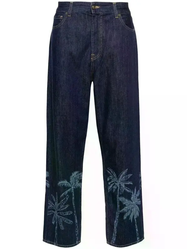 Alanui Graphic-print Straight-leg Jeans