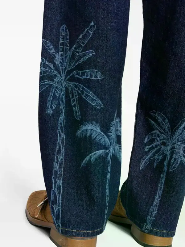 Alanui Graphic-print Straight-leg Jeans