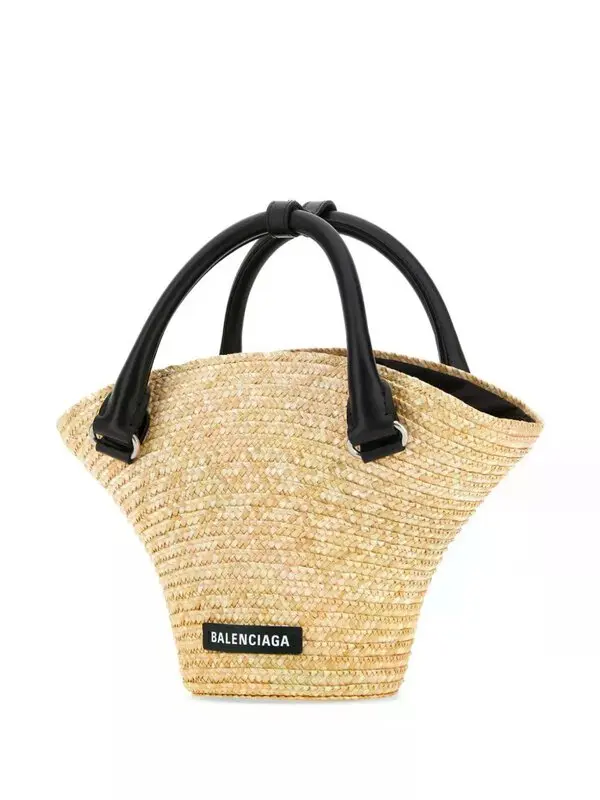 Balenciaga Braided Raffia Mini Tote
