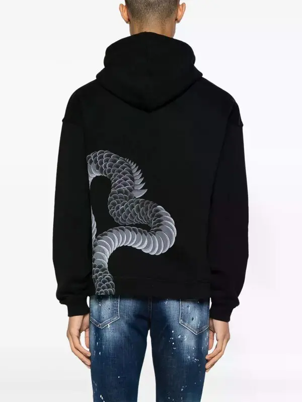Dsquared2 Dragon-print Cotton Hoodie