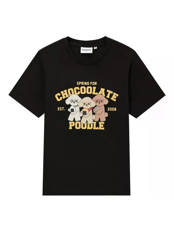 CHOCOOLATE Graphic Print T-shirt - Black