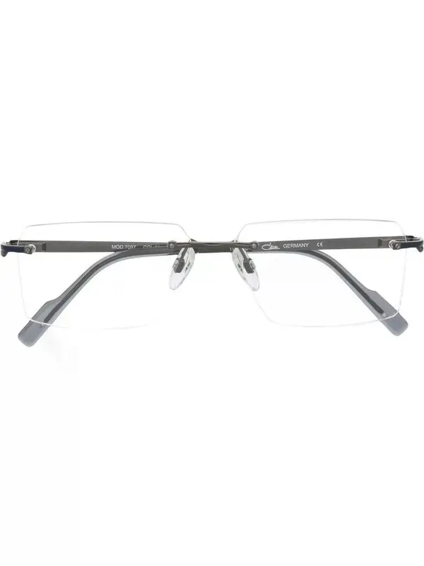 Cazal Metallic Panel Rectangle Glasses - Blue