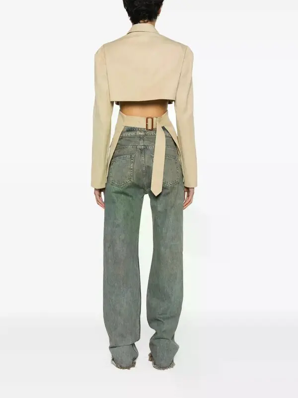 R13 Double-breasted Open-back Blazer