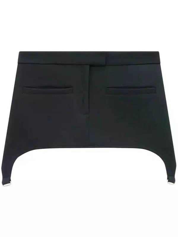 COURREGES Twill Suspenders Mini Skirt - Black