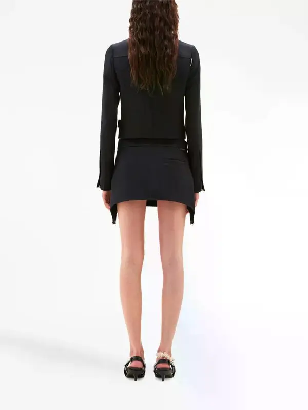 COURREGES Twill Suspenders Mini Skirt - Black