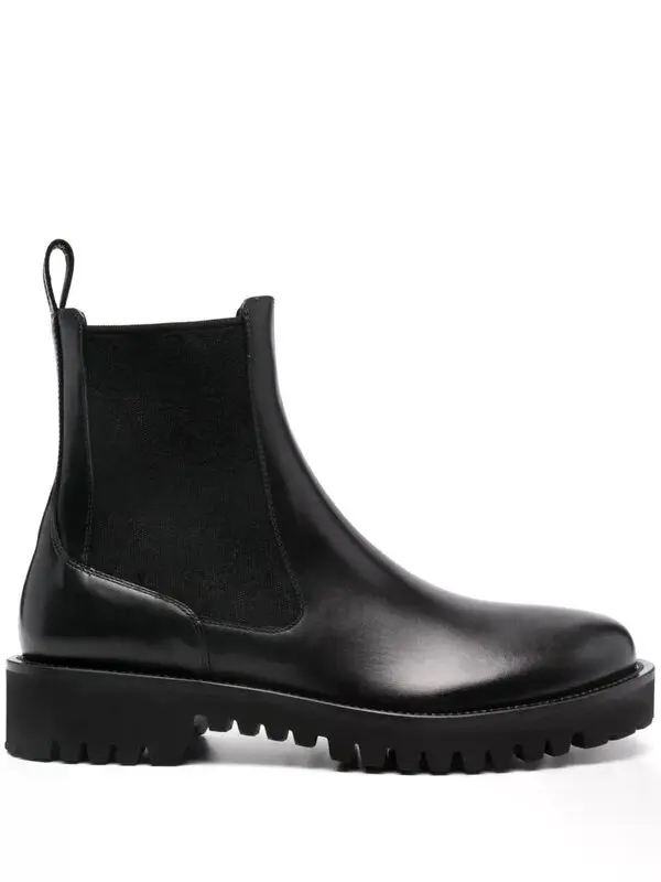 Valentino Garavani Toile Iconographe Leather Chelsea Boots