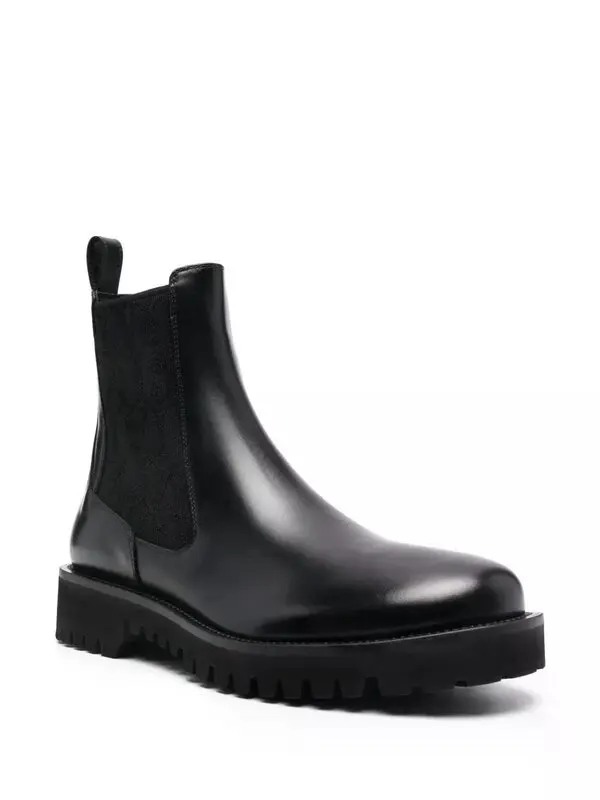 Valentino Garavani Toile Iconographe Leather Chelsea Boots