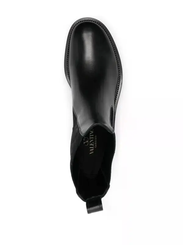 Valentino Garavani Toile Iconographe Leather Chelsea Boots
