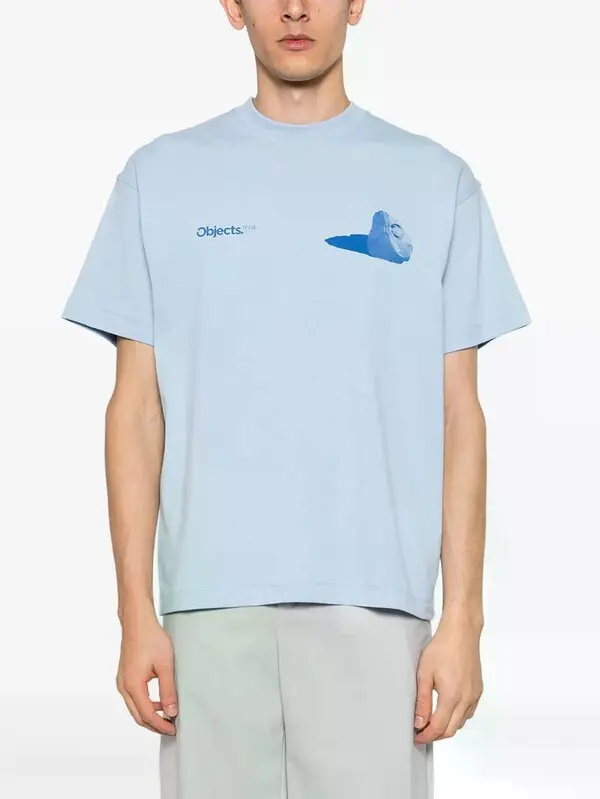 OBJECTS IV LIFE Boulder-print Cotton T-shirt