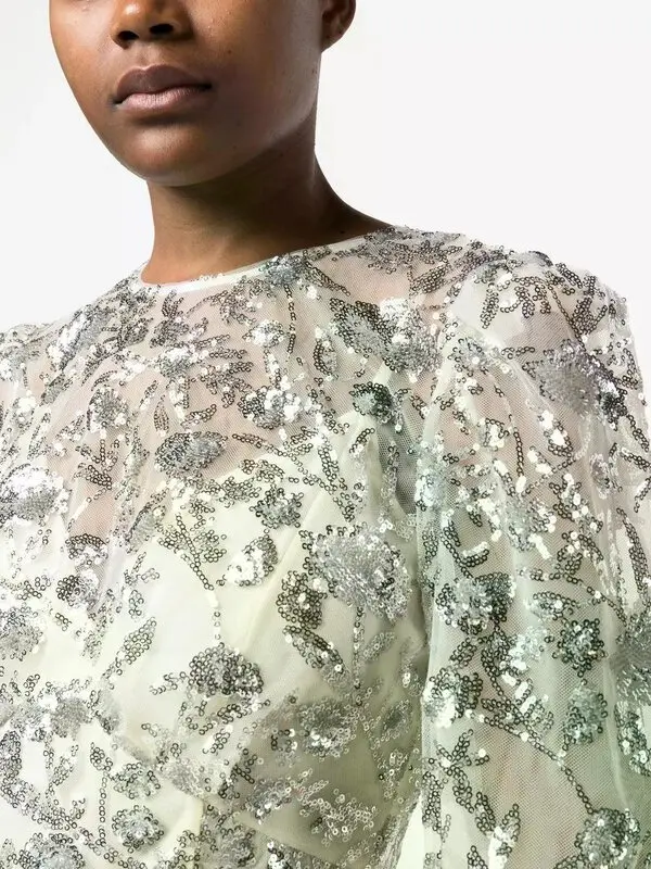 SELF-PORTRAIT Sequin-embellished Maxi Dress