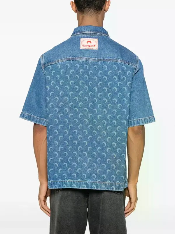 MARINE SERRE Moon Laser Denim Shirt