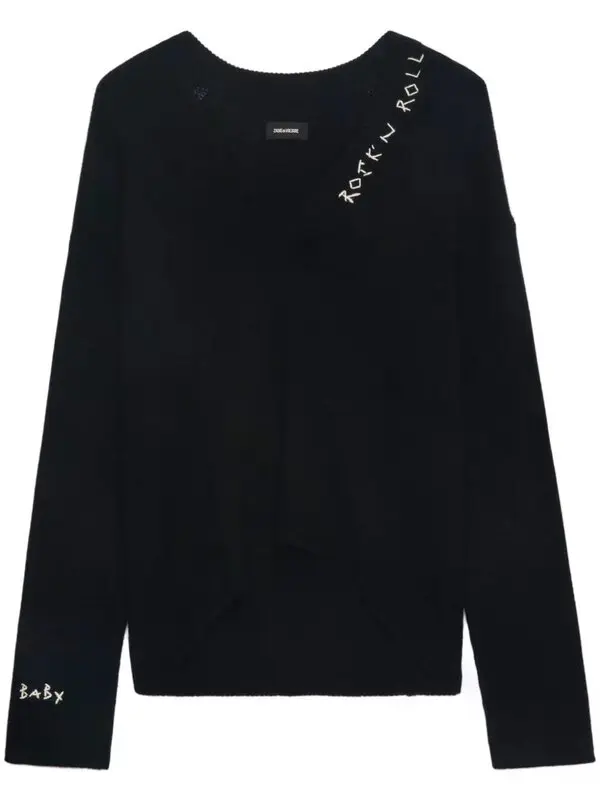 Zadig&Voltaire Embroidered V-neck Sweater