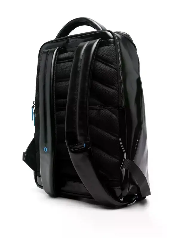 PIQUADRO Personalizable Leather Backpack - Black