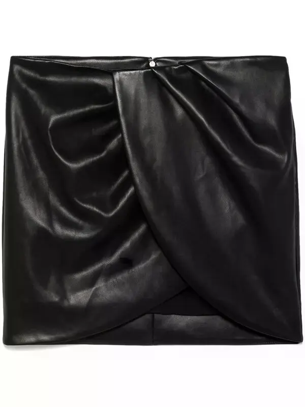 ROTATE BY BIRGER CHRISTENSEN Draped Mini Skirt - Black