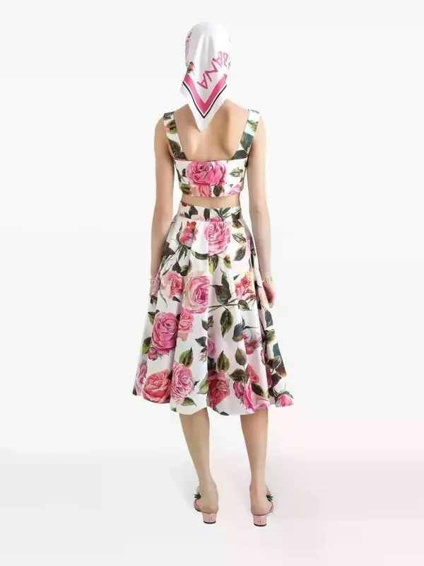 Dolce & Gabbana Floral Sleeveless Crop Top