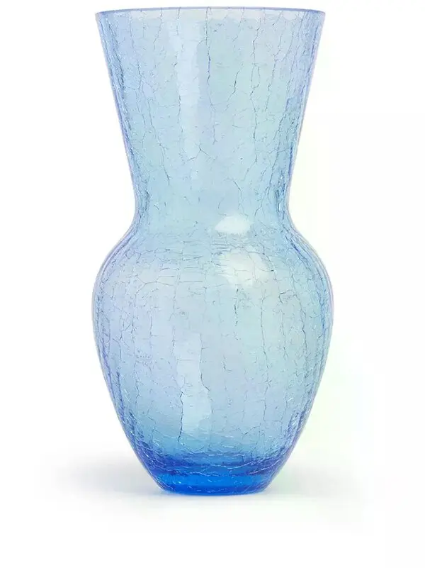 KLIMCHI Felicity Cracked-effect Vase - Blue
