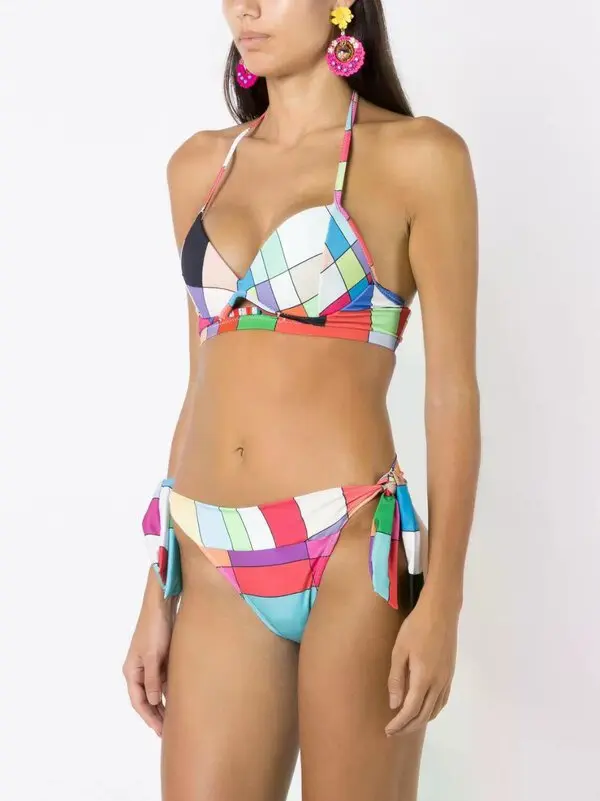 AMIR SLAMA Graphic-print Two-piece Bikini Set