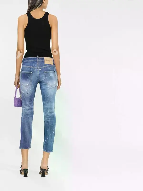 Dsquared2 Low-rise Distressed Cropped Jeans