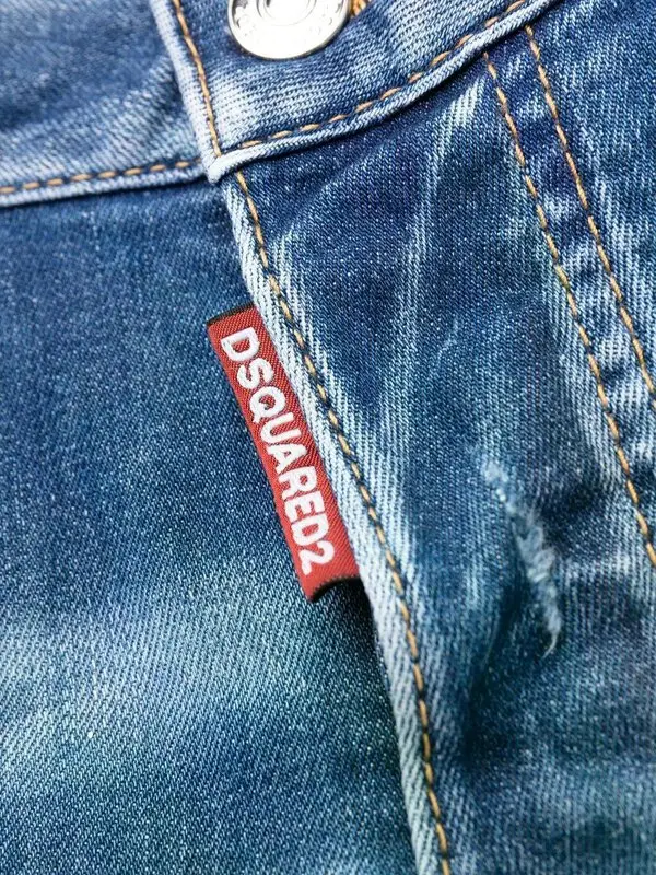 Dsquared2 Low-rise Distressed Cropped Jeans