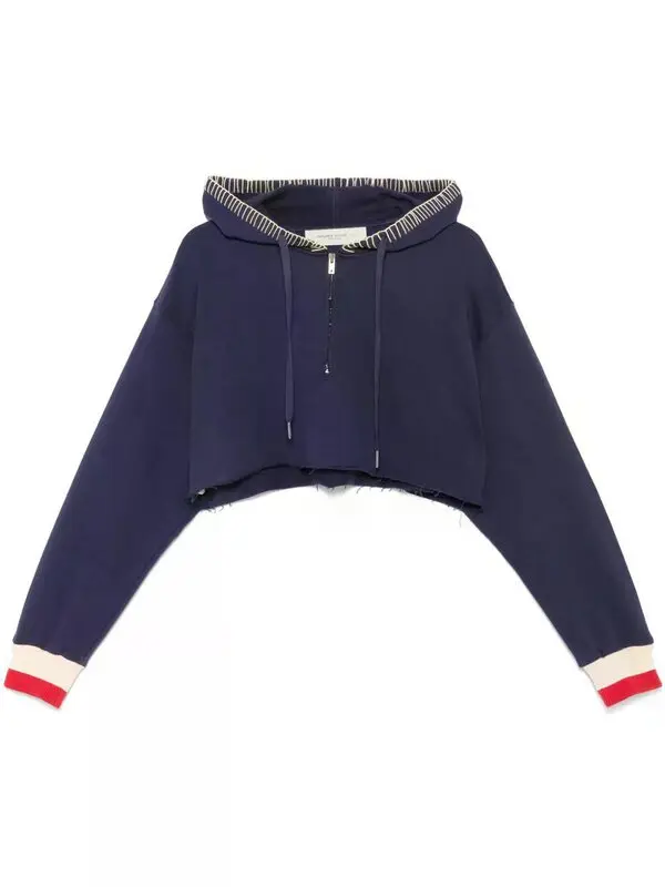 GOLDEN GOOSE Half-zip Cropped Hoodie