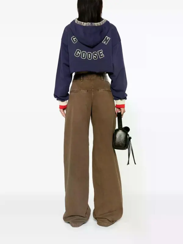GOLDEN GOOSE Half-zip Cropped Hoodie