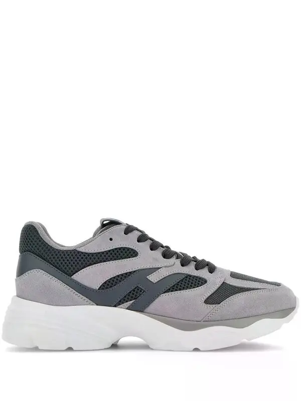 Hogan Panelled Suede Sneakers - Grey